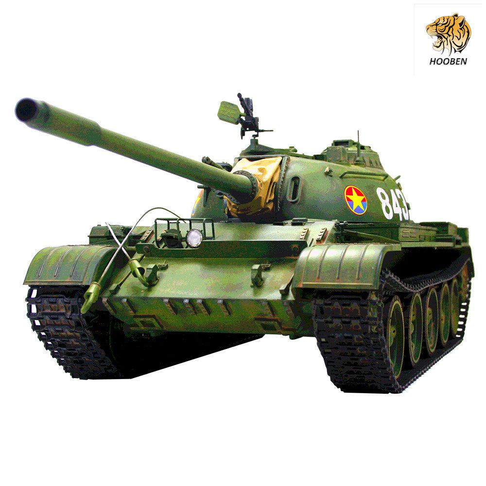 Hooben Full Set 1/16 RC Motorized Tank Kit T55A Russian Medium TANK Wi ...